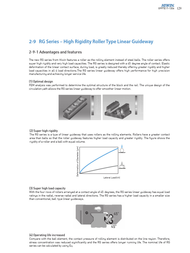 HIWIN Linear Guideway RG-Series | PDF