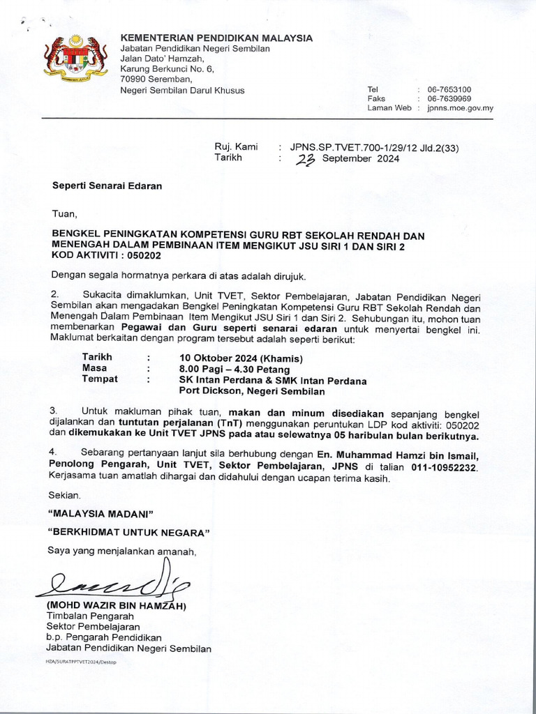 Bengkel Kompetensi Guru RBT - 10.10.2024 - SK Intan Perdana - 0001 | PDF