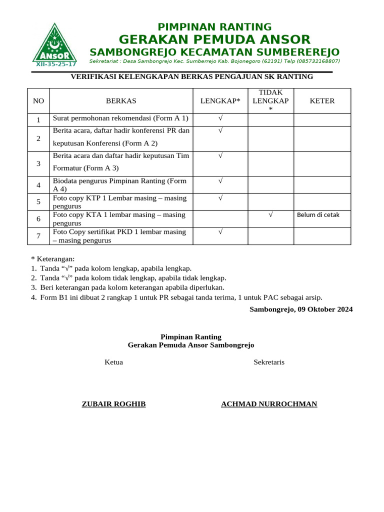 Form B1 | PDF
