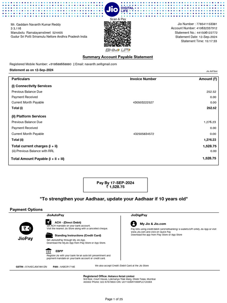 Internet Bill | PDF