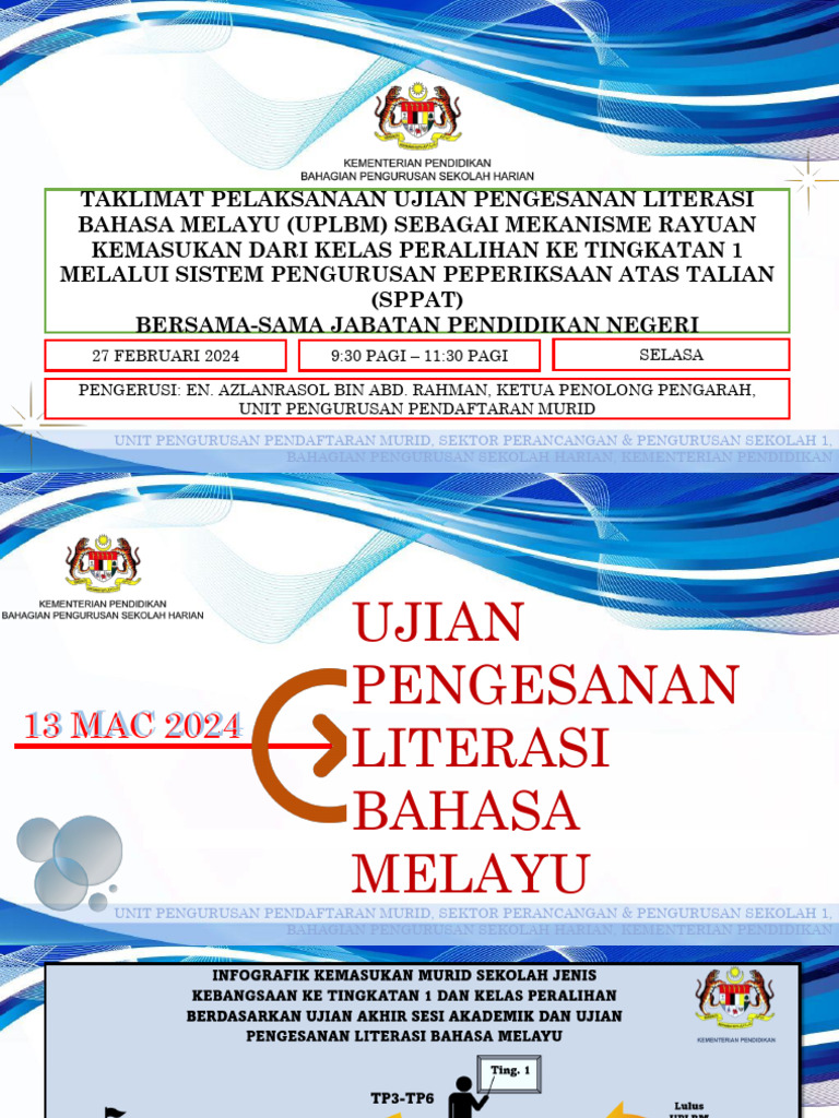 Versi JPN - Taklimat Uplbm 2024 | PDF