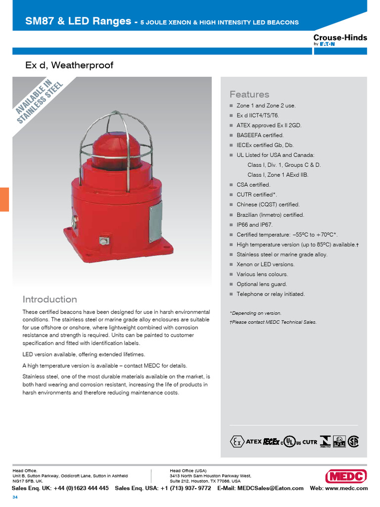 SM87-HXB Led Strobe Light | PDF