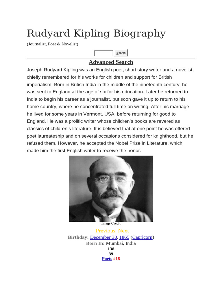 Rudyard Kipling | PDF