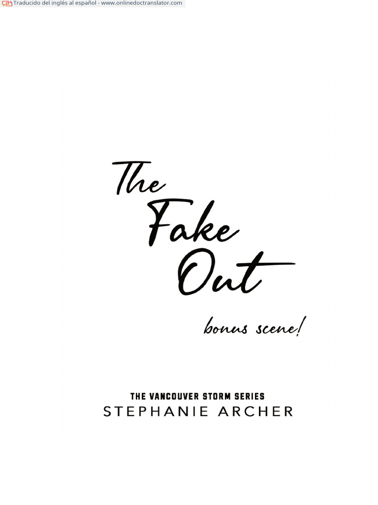 The Fake Out bonus scene - Stephanie Archer.en.es | PDF