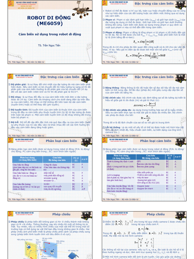 C5. Cam Bien Robot Di Dong - Tran Ngoc Tien - Ver1 | PDF