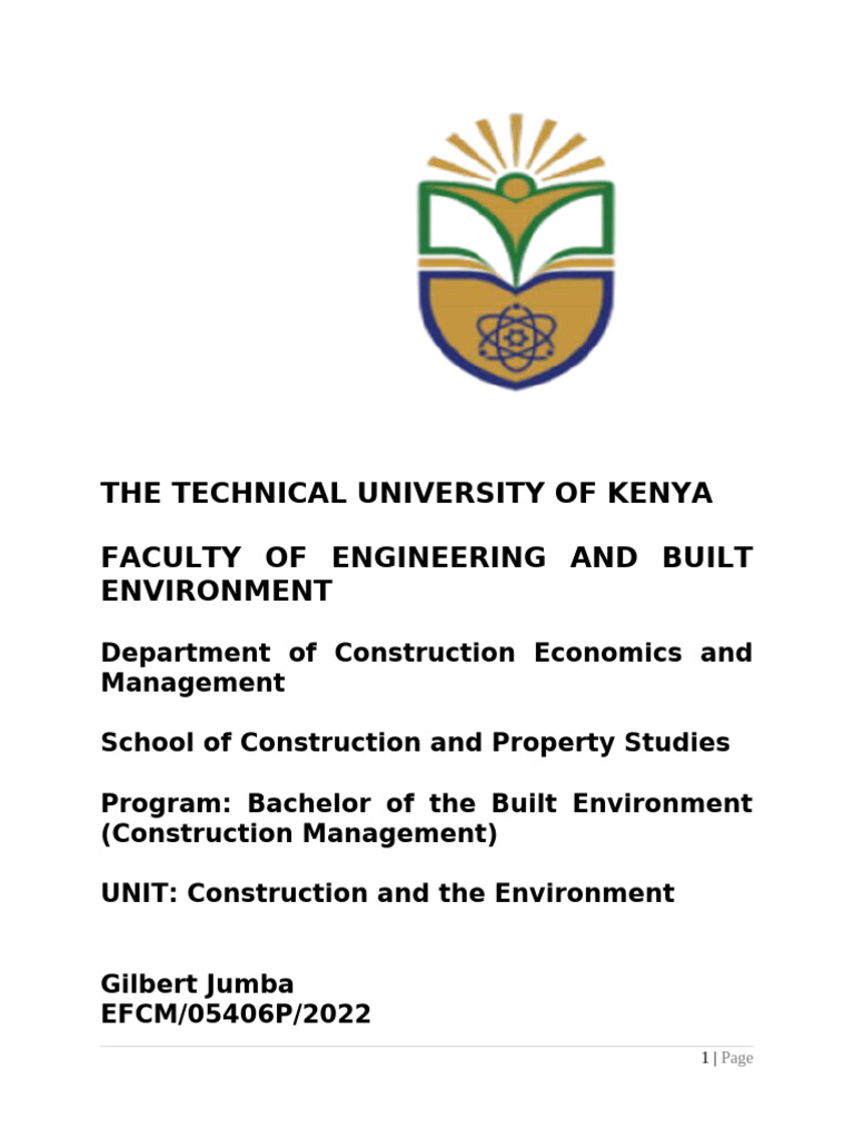 Construction and The Environment Research Paper | PDF | Kyoto Protocol ...