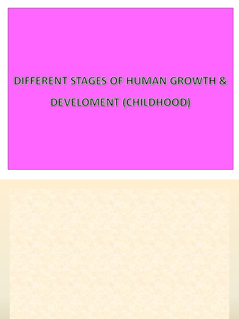 Developmental Stages (Early Childhood) | PDF