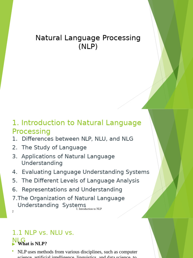 Introduction To NLP | PDF | Semantics | Career & Growth