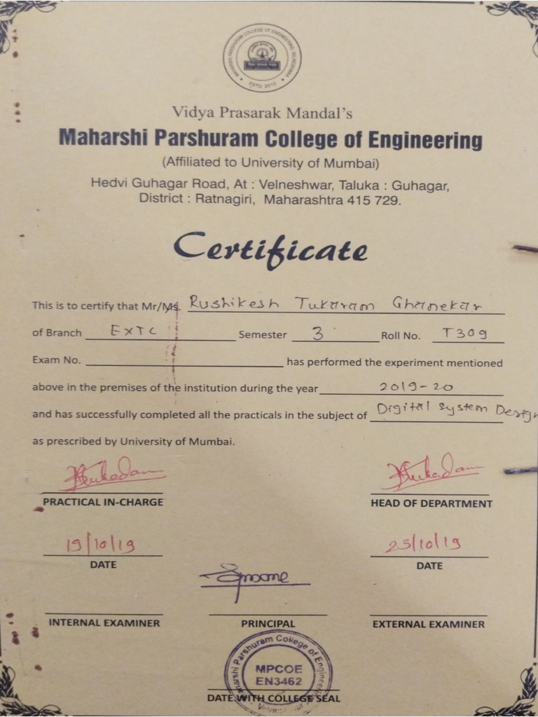 Digital Electronics Practical | PDF