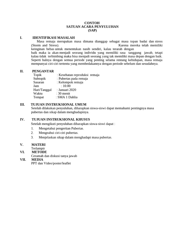 CONTOH Laporan SAP | PDF