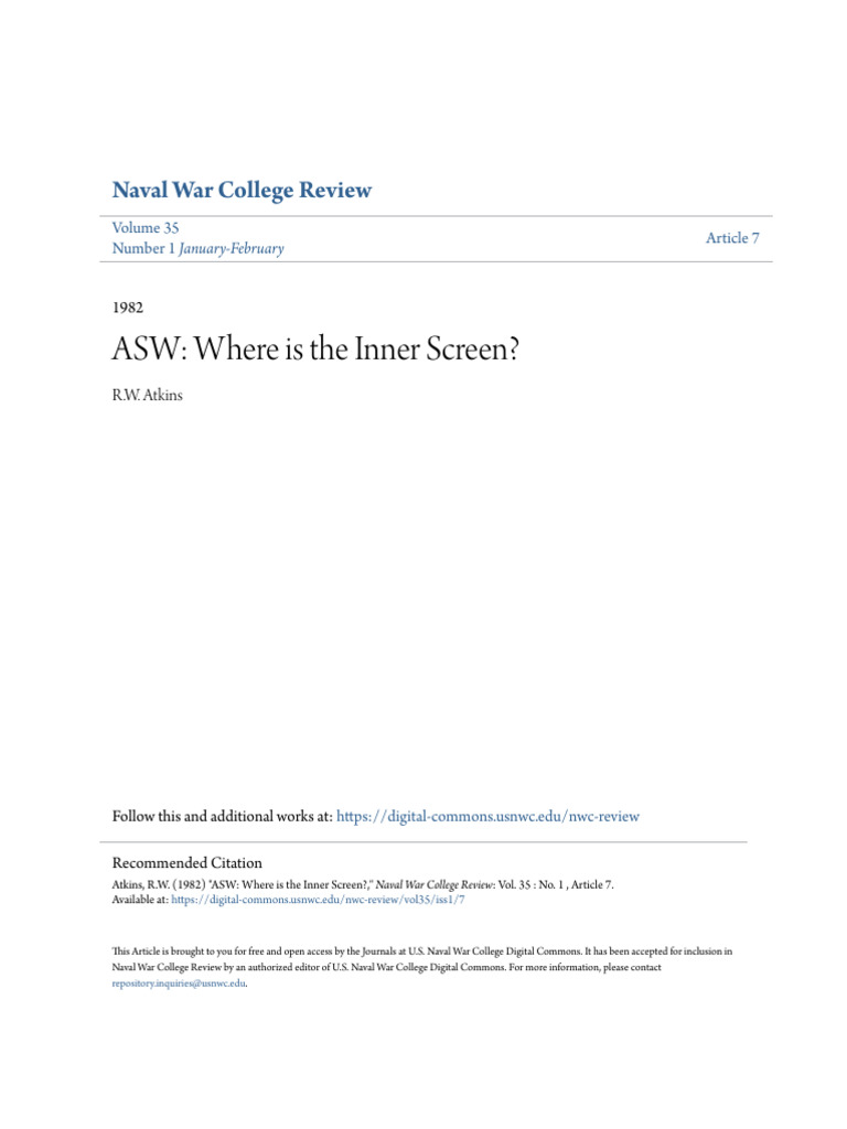 ASW - Where Is The Inner Screen | PDF