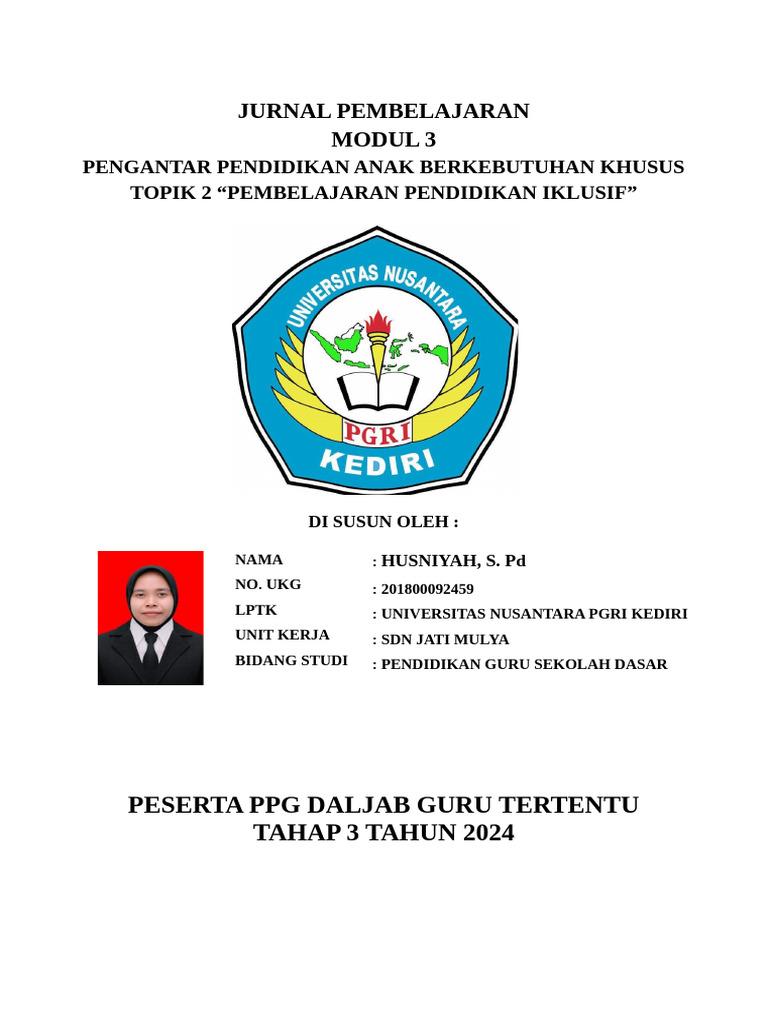PGSD_HUSNIYAH_JURNAL MODUL 3 | PDF