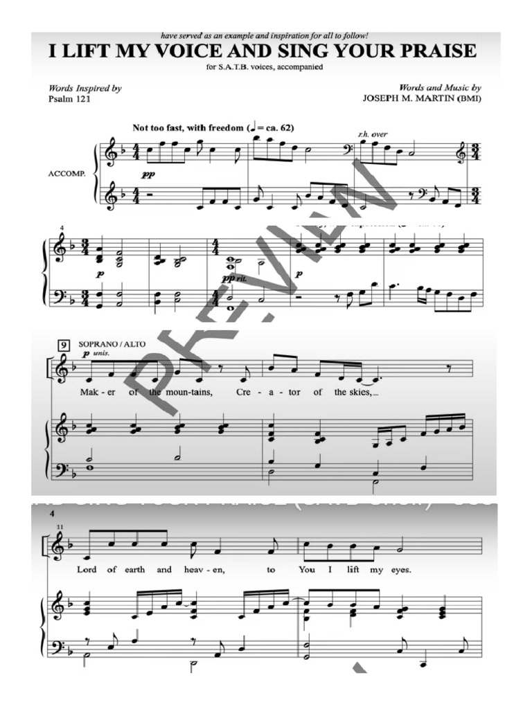 I Lift My Voice Sing Your Praise | PDF
