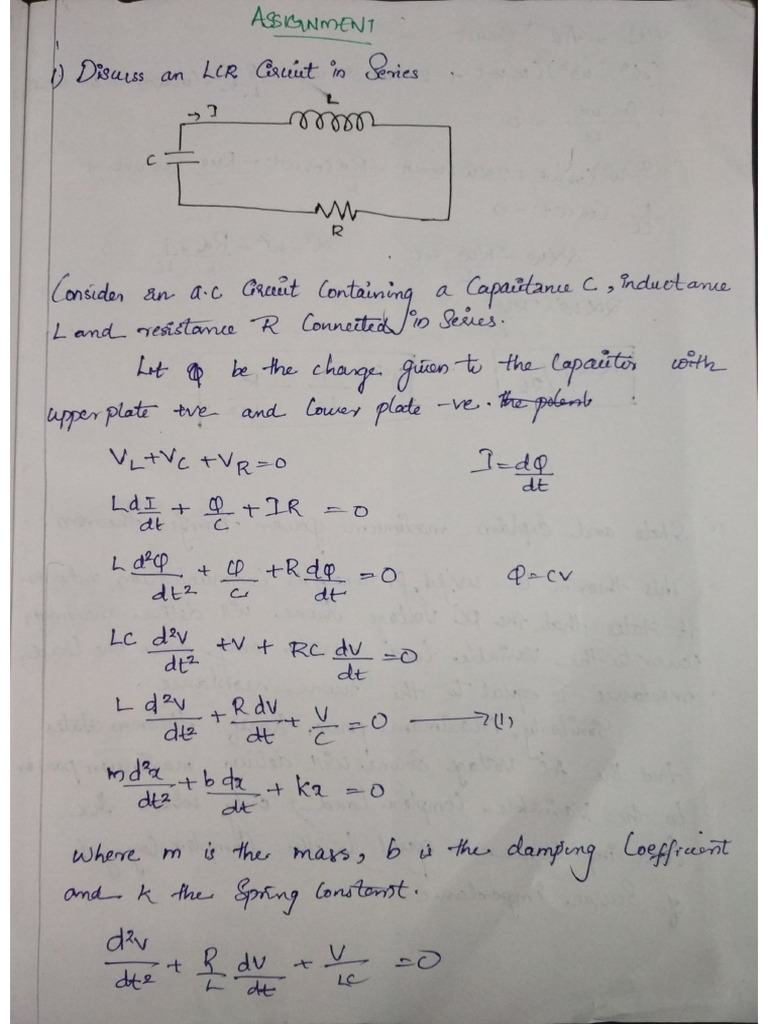 lcr circuit in series | PDF
