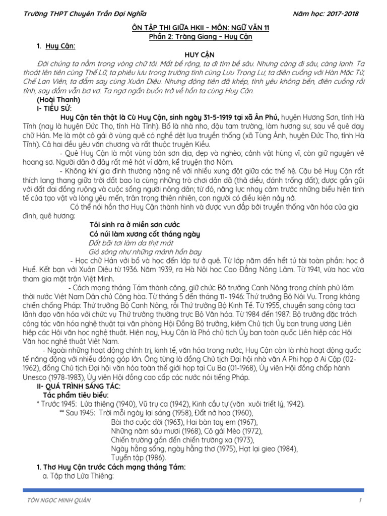 Ng Van 11 on Thi GHKII P2 Trang Giang H | PDF