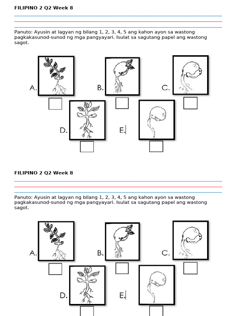 Filipino 2 q2 Week 8 Act. Sheets | PDF
