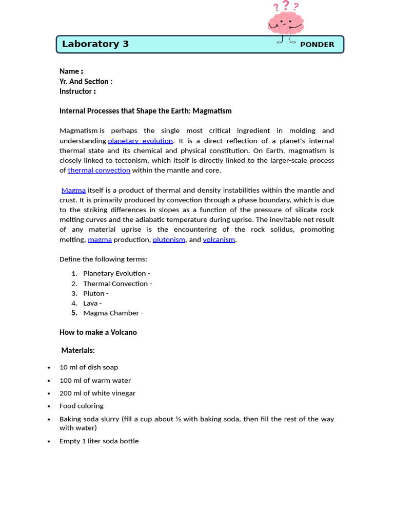 Earth and Science Lab Activity 3 | PDF