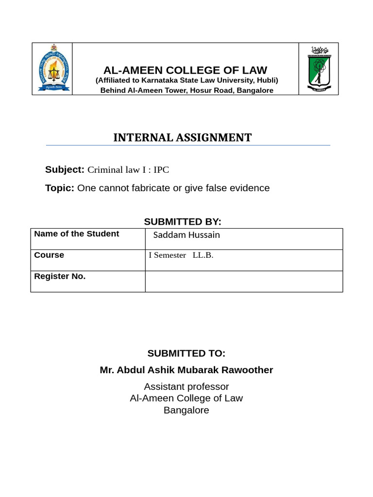 Assignment Cover Page | PDF