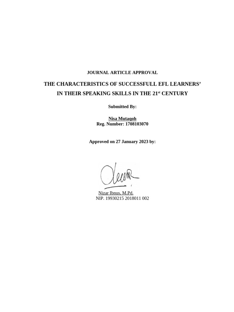 Journal Article Approval Template | PDF