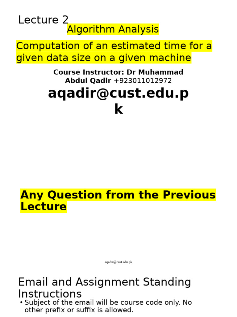 2 AlgoAnalysis | PDF
