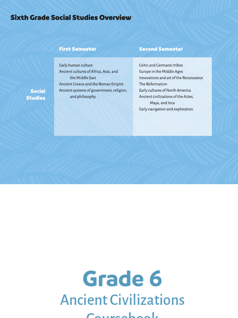 Grade 6 Ancient Civilizations Coursebook Curriculum Sample July 2021 ...
