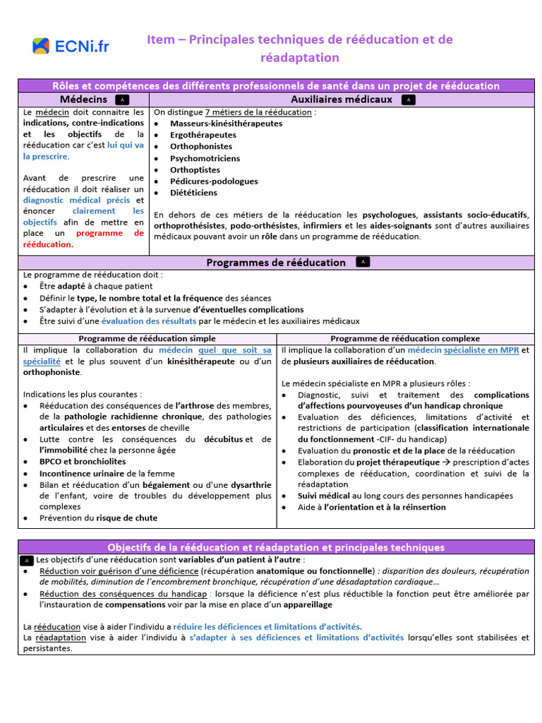 Fiches Ecni MPR | PDF