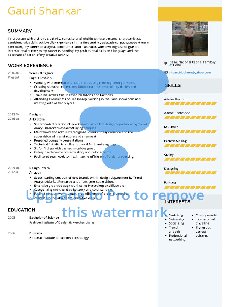 Gauri Shankar VisualCV Resume | PDF | Fashion | Clothing