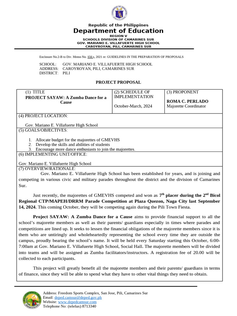 Zumba Proposal | PDF