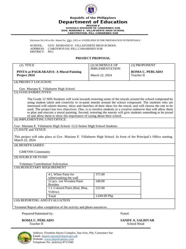 Mural Painting Proposal | PDF