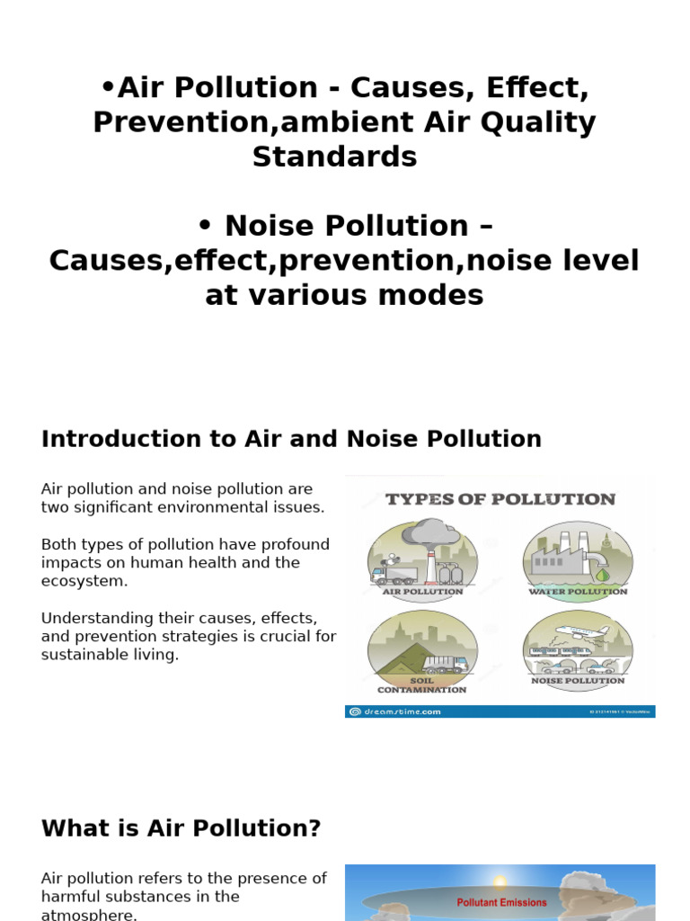 Air Pollution - Causes, Effect, Prevention, Ambient Air Quality ...