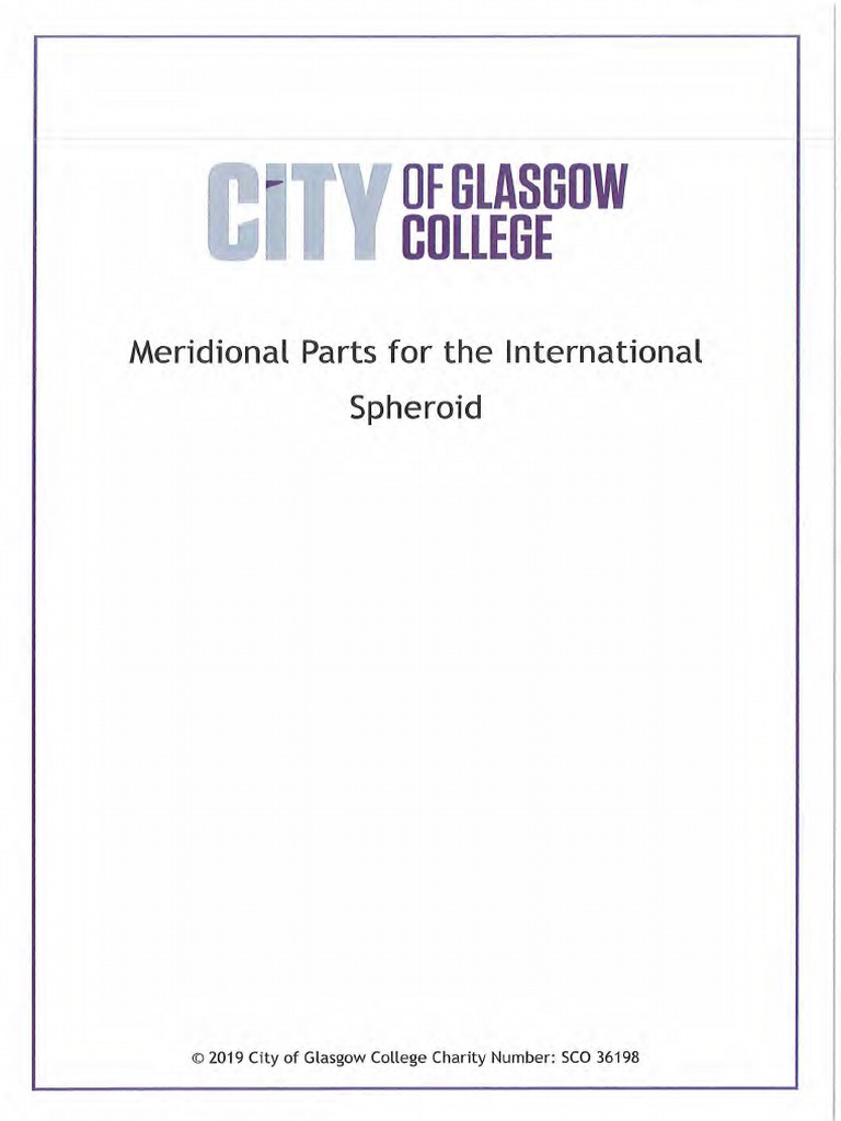 B6 - Meridional Parts For The International Spheroid | PDF