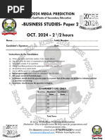Business Studies Paper 1 2024 | PDF | Financial Economics | Financial ...