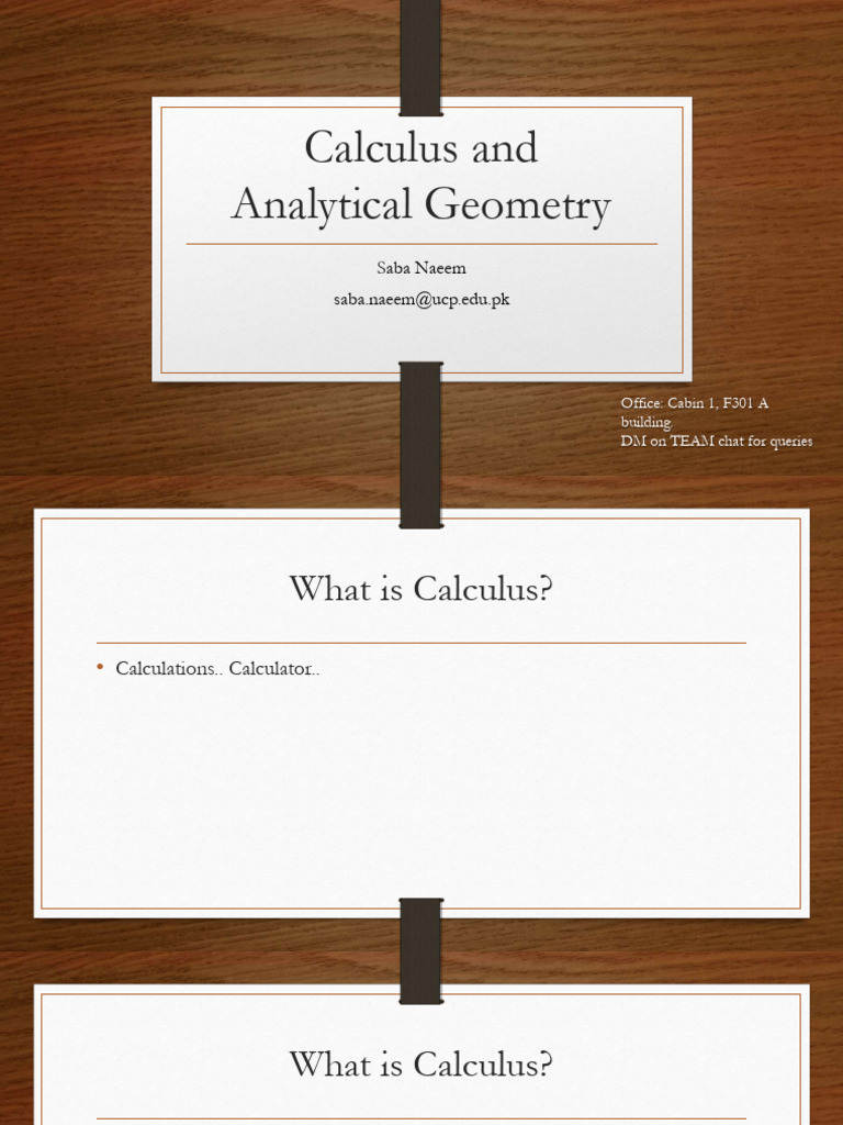 Week 1 Calculus Big Picture Intro to Function | PDF