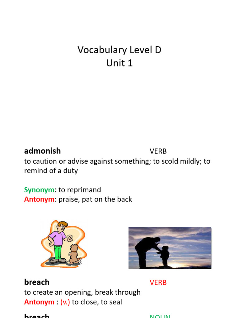 Level D - Unit 1 | PDF