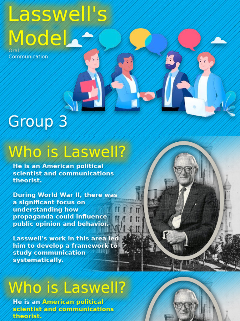 Group 3 Oral Communication - Lasswells Model | PDF