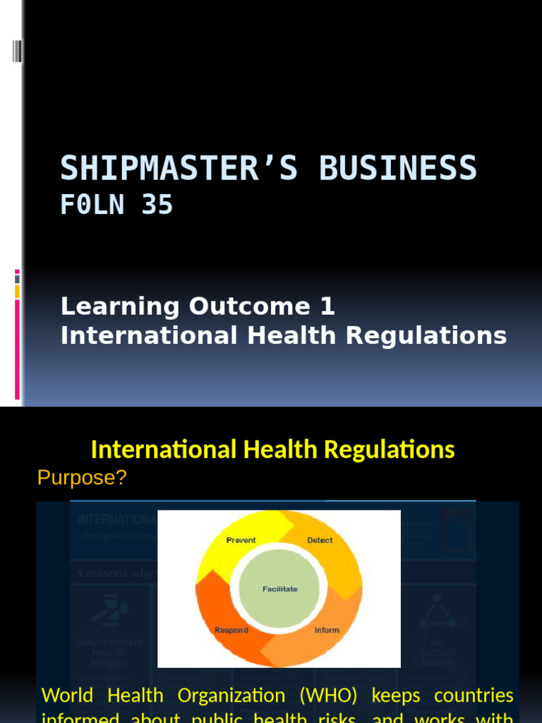 Internation Health Regs | PDF