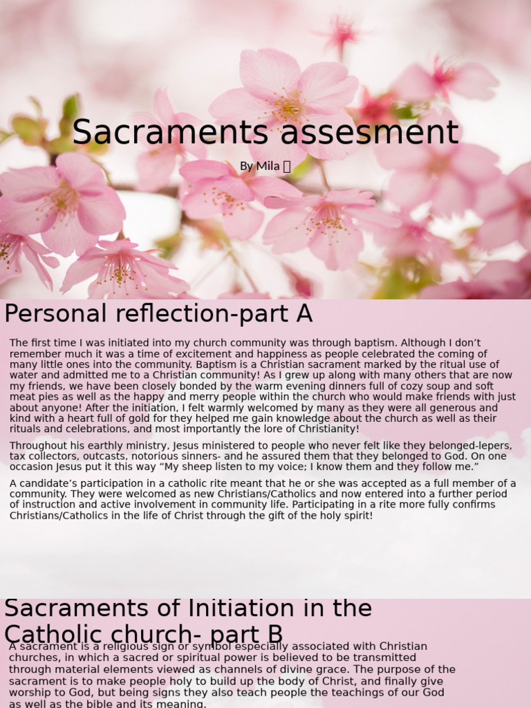 Reflection Sacraments | PDF