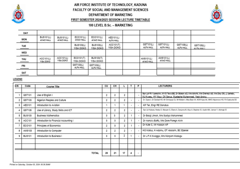 First Draft 100L Marketing First Semester 2024 | PDF First Draft 100L Marketing First Semester 2024 | PDF