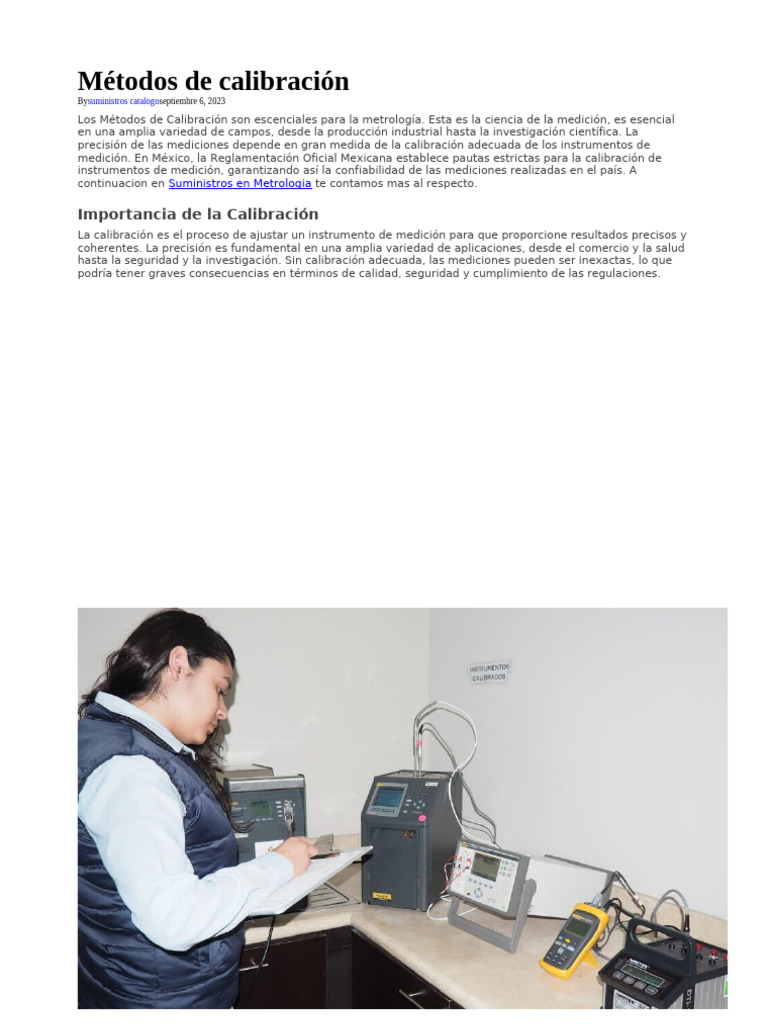 Métodos de calibración | PDF