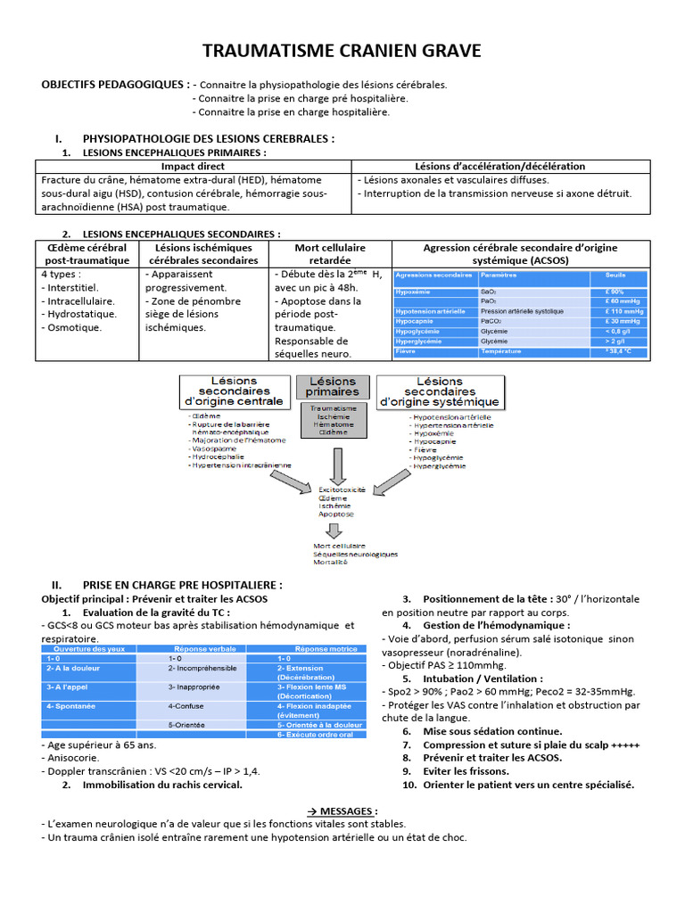 2. TRAUMATISME CRANIEN GRAVE | PDF