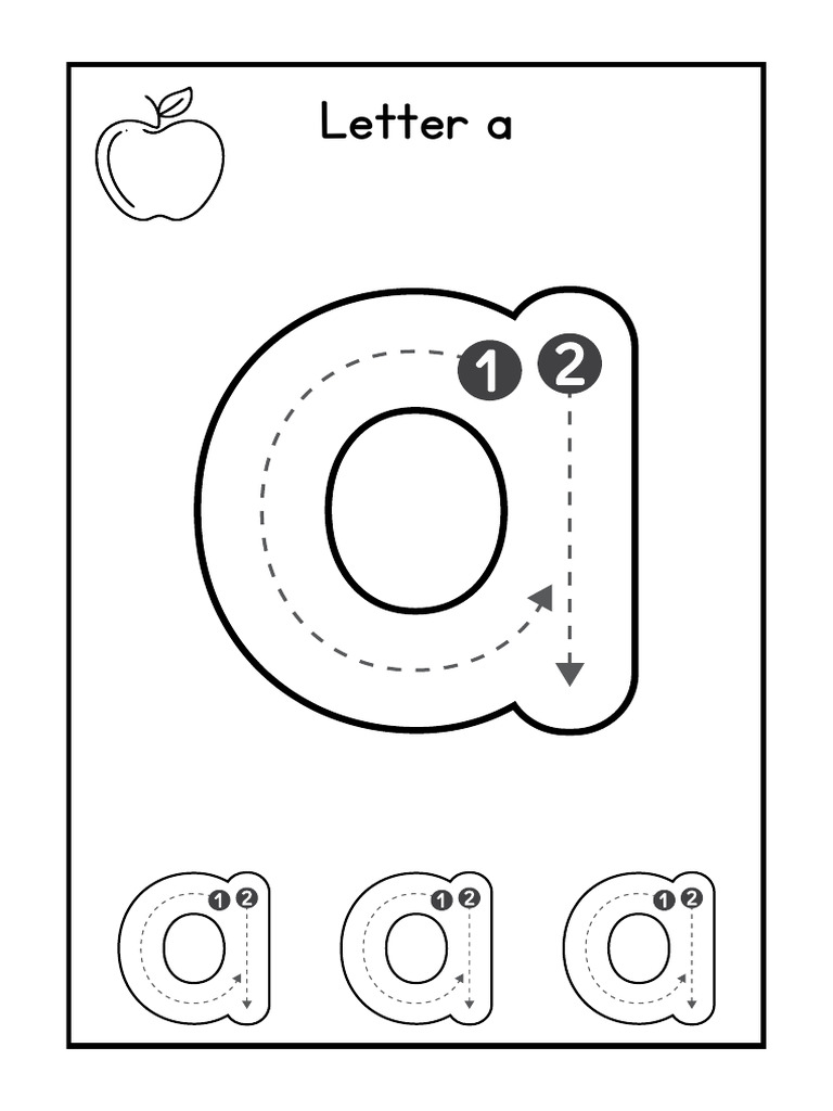 Simple Lowercase Alphabet Handwriting Tracing Worksheets | PDF