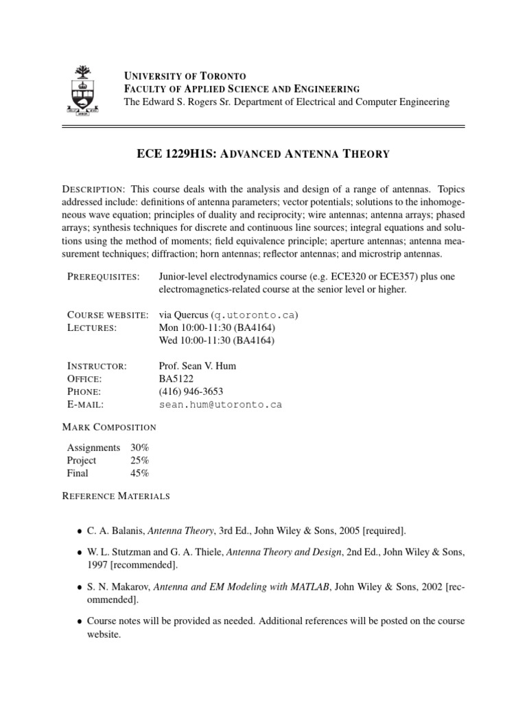 Ece 1229 Outline | PDF