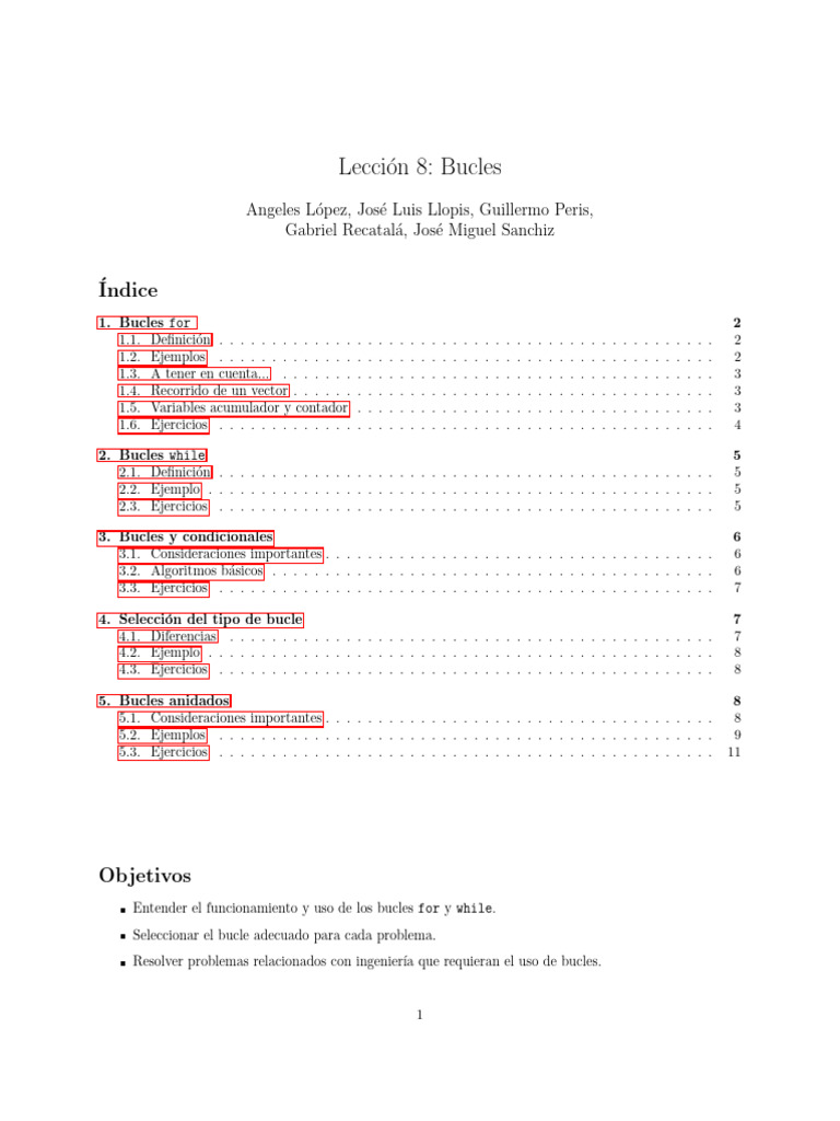 Leccion8 Bucles | PDF