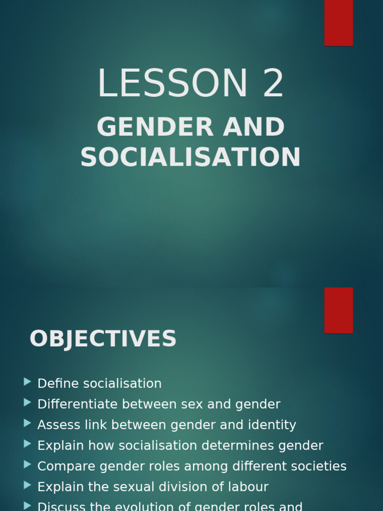 lecture 2 GENDER AND SOCIALISATION | PDF