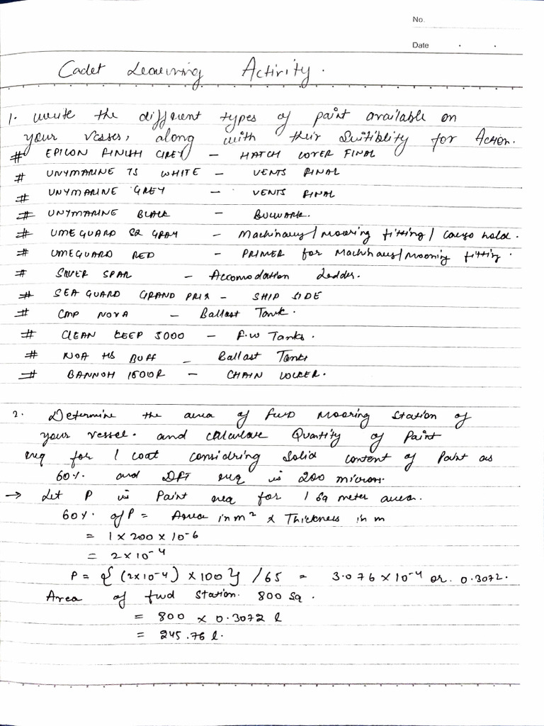 Cadet Learning Activity | PDF