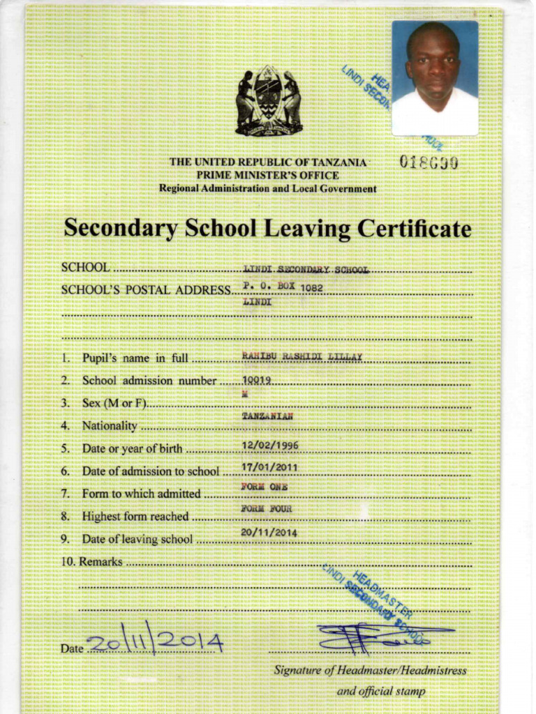 Rahibu Living Certificate - 081704 | PDF