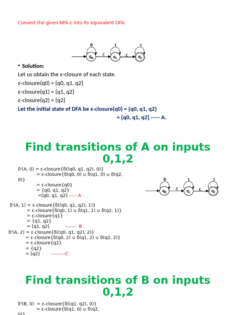 NFA-ε to DFA Conversion Guide | PDF | Artificial Intelligence ...