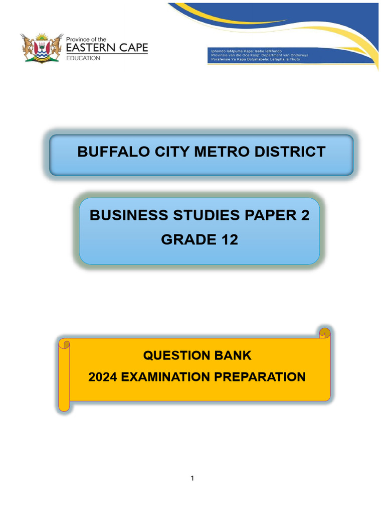 BSTD P2 2024 Revision Booklet GR 12 | PDF