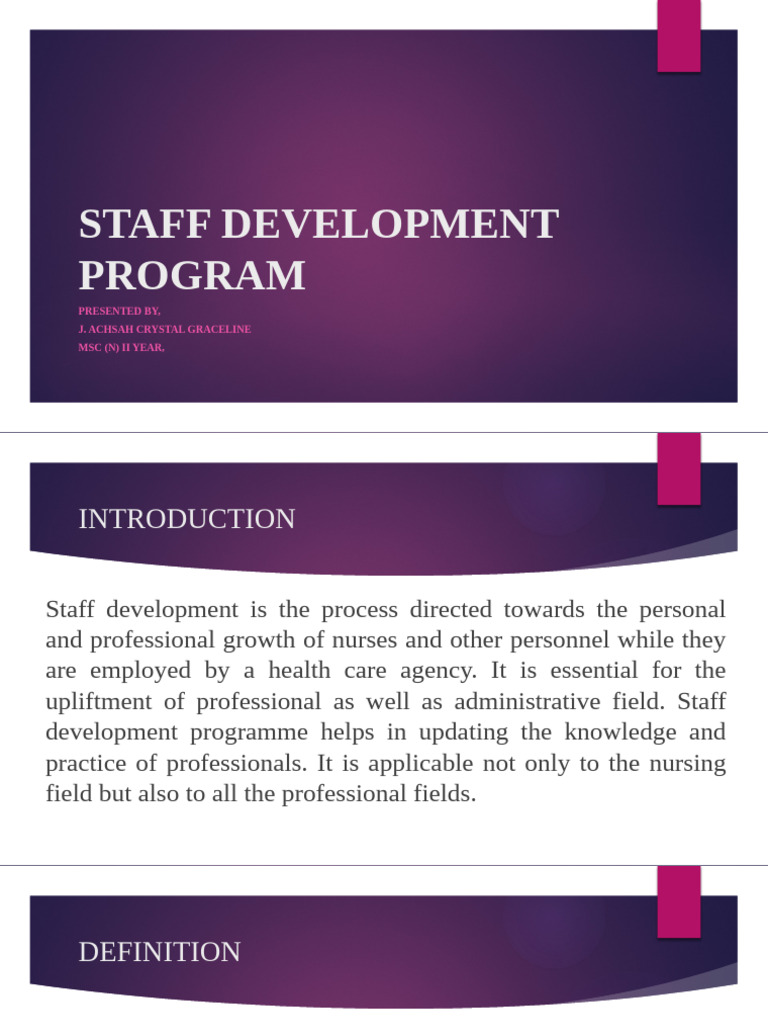 Staff Development Program | PDF