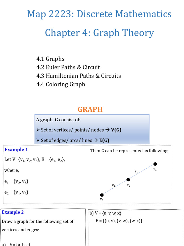 Chap 4 Graph Theory Slide | PDF